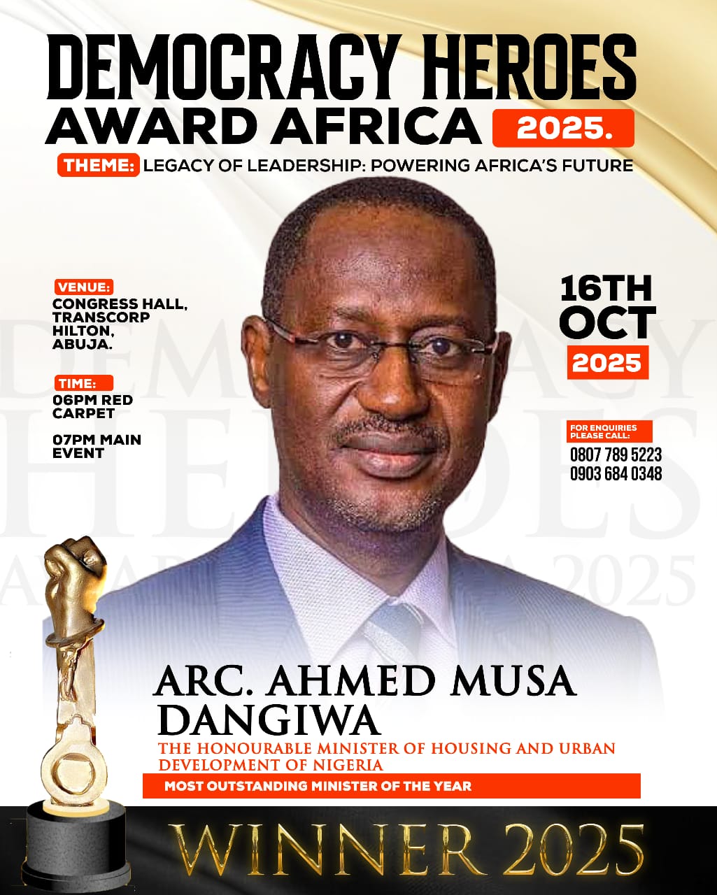 Arc. Ahmed Musa Dangiwa, Honourable Minister of Housing and Urban ...