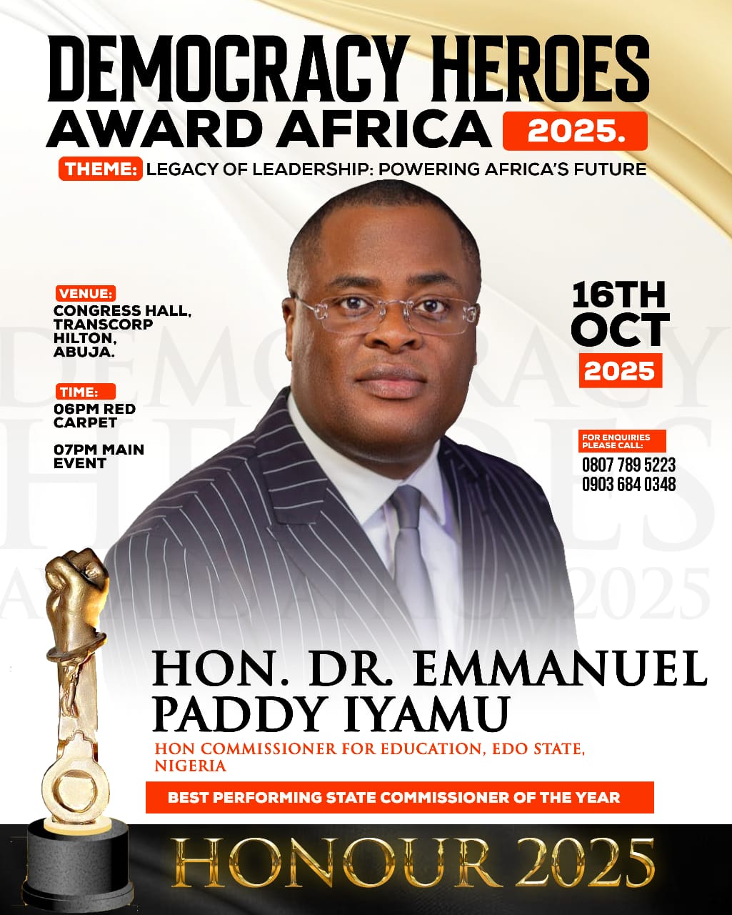 A big congratulations to Hon. Dr. Emmanuel Paddy Iyamu, Honourable ...
